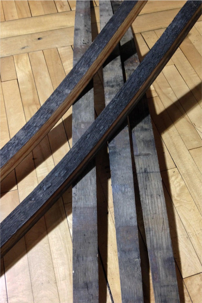 10 aged Whiskey Barrel Staves – The Antique Barrel Collection